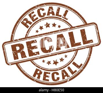 recall stamp. recall sign. round grunge label Stock Vector Image & Art ...