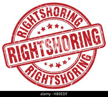 rightshoring stamp. rightshoring sign. round grunge label Stock Vector ...