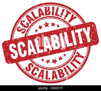 scalability round red grunge stamp Stock Vector Image & Art - Alamy