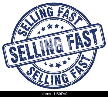selling fast blue round stamp Stock Vector Image & Art - Alamy