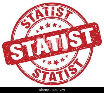 statist sign. statist grunge red stamp. Label Stock Vector Image & Art ...