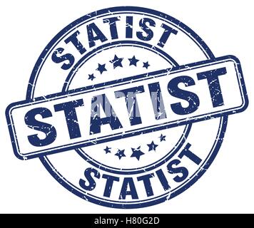statist stamp. statist sign. round grunge label Stock Vector Image ...