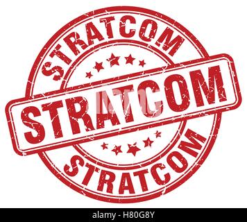stratcom stamp. stratcom sign. round grunge label Stock Vector Image ...