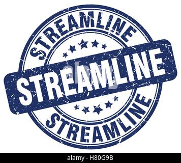 streamline stamp. streamline sign. round grunge label Stock Vector ...