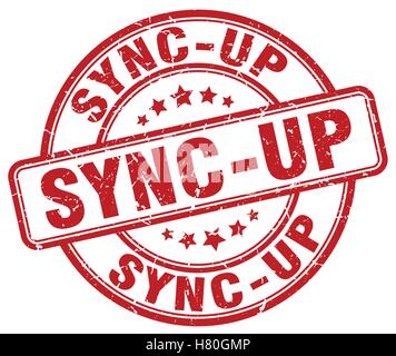 sync-up red round stamp Stock Vector Image & Art - Alamy