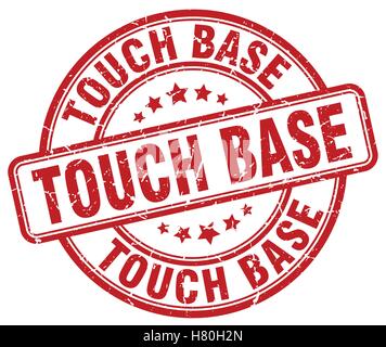 touch base round red grunge stamp Stock Vector Image & Art - Alamy