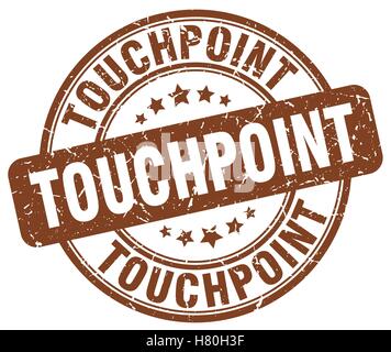 touchpoint stamp. round grunge sign with ribbon Stock Vector Image & Art - Alamy