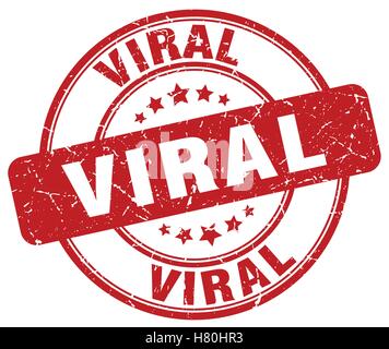 viral stamp. viral sign. round grunge label Stock Vector Image & Art ...