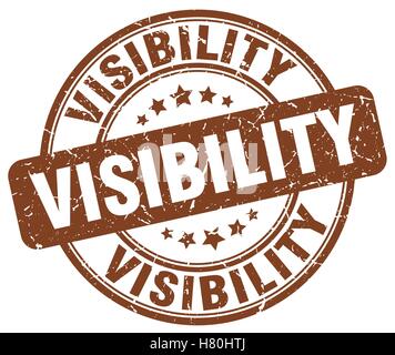 visibility stamp. visibility round vintage grunge sign. visibility ...