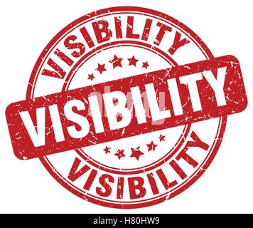 visibility sign. visibility grunge red stamp. Label Stock Vector Image ...