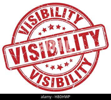 visibility sign. visibility grunge red stamp. Label Stock Vector Image ...