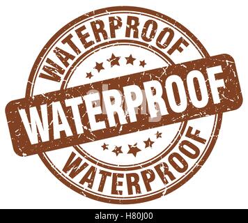 waterproof stamp. waterproof sign. round grunge label Stock Vector ...