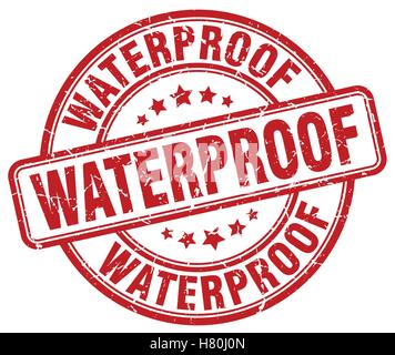waterproof stamp. waterproof round vintage grunge sign. waterproof ...