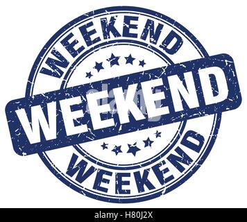 weekend sign. weekend grunge blue stamp. Label Stock Vector Image & Art ...