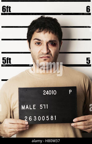 Male police mug shot Stock Photo - Alamy