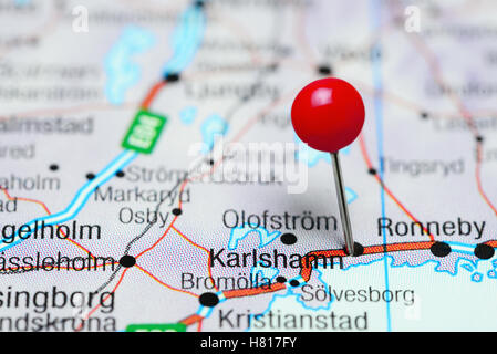 Atlas map of Karlshamn Stock Photo - Alamy