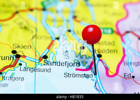 Stromstad, Sweden pin on map Stock Photo - Alamy