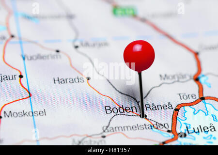 Atlas map of Boden in Sweden Stock Photo - Alamy