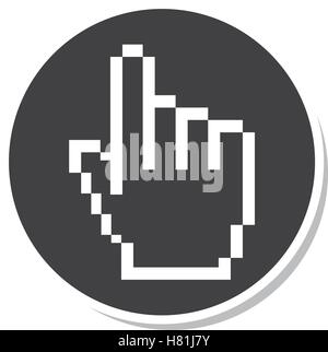 hand classic pointer pixel isolated icon Stock Vector Image & Art - Alamy