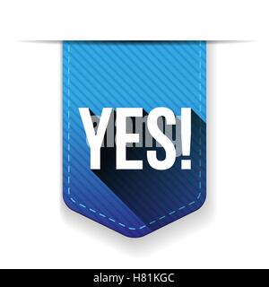yes ribbon. yes round blue sign. yes Stock Vector Image & Art - Alamy