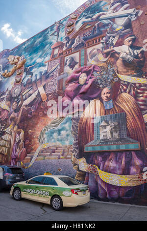 Theater of Life, mural, by Meg Saligman and Juan Dimida, Philadelphia ...
