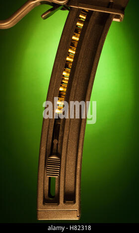 High capacity assault rifle magazine with live ammunition Stock Photo ...