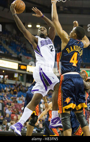 Sacramento Kings forward Donte Greene watches the last seconds of their ...