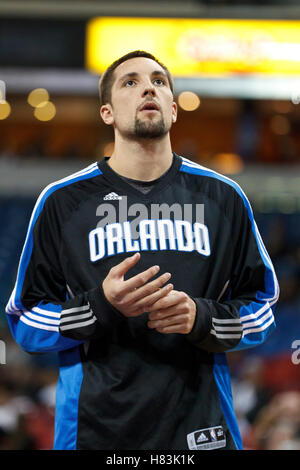 Orlando Magic forward Ryan Anderson scores against Oklahoma Thunder ...