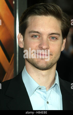Spider-man premiere. Actor Tobey Maguire arriving for the gala premiere ...