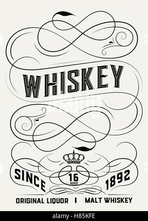 Whiskey label design Stock Vector Image & Art - Alamy