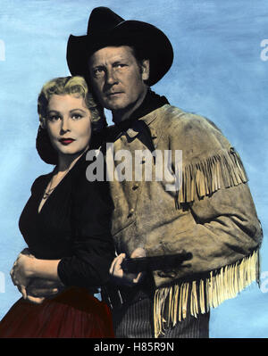 JOEL MCCREA, ARLENE DAHL, THE OUTRIDERS, 1950 Stock Photo - Alamy
