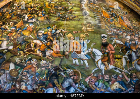 Battle of Chaldiran fresco in Palace of Forty Columns (Chehel Sotoun ...