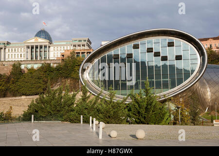 Aerial view the new presidential palace complex in the center of Grozny ...
