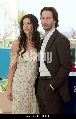 Monica Bellucci and Keanu Reeves at the Cannes Film Festival for Matrix ...