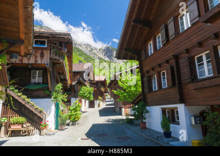 Beautiful scenery of Lake Brienz, Switzerland. The turquoise Lake Brienz is set amid the ...