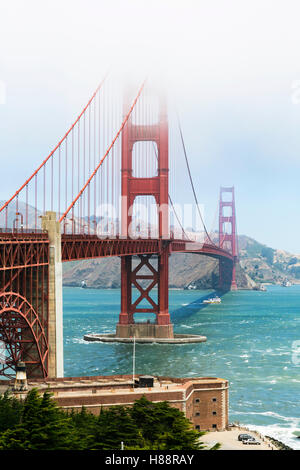 The hopper's hands by the Golden Gate Bridge at Fort Point Stock Photo ...