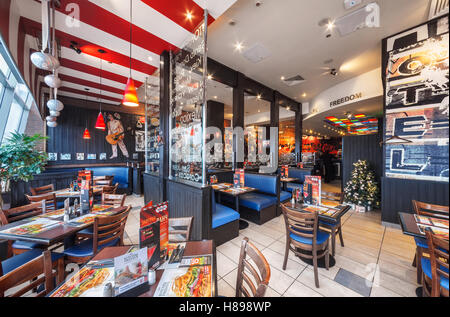 TGI Fridays restaurant and bar in Leicester Square, London, UK Stock ...