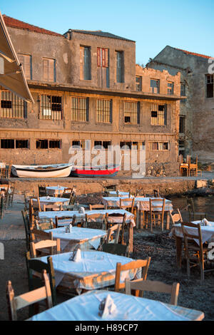 Greece, Crete, Chania, Tabakaria district (Tanneries), Restaurant ...