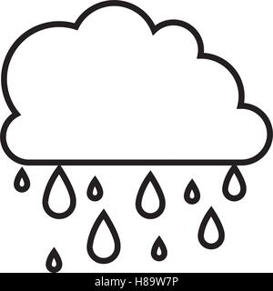 water drops icon over white background, line style, vector illustration ...