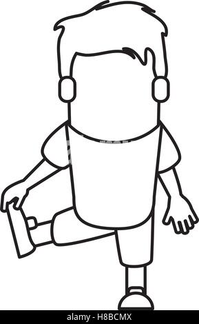 Man cartoon stretching design Stock Vector Image & Art - Alamy