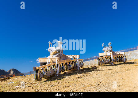 Constructive element of funicular railway - mountain zipline, on ...