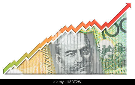 A money bill looking like a growth graph with an upwardspointing arrow ...