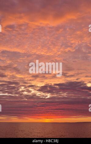 Sunrise over Lake Superior. near Big Bay, Upper Peninsula, Michigan ...