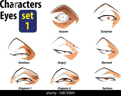 set of cartoon characters for the eyes Stock Vector Image & Art - Alamy