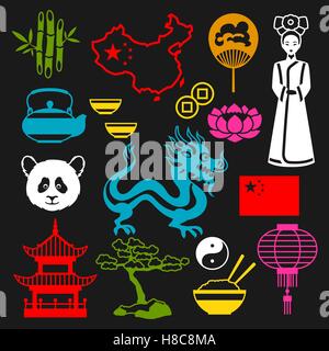 China symbols set Stock Vector Image & Art - Alamy
