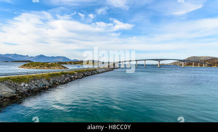 View of the northern sea and the beach at Sommaroy island in Norway ...