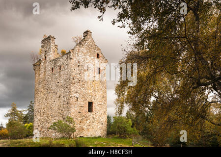 Invermark Castle at the head of Glen Esk in Angus, Scotland Stock Photo ...