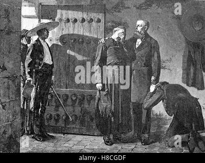 Last moments of Emperor Maximilian I of México before his execution by ...