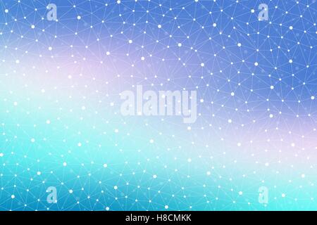 Polygonal wire tech line. Cover network polygonal element. Data object ...