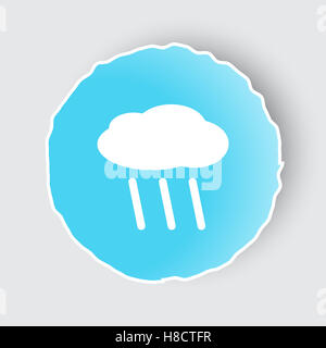 Rain icon. Internet button on white background Stock Photo - Alamy